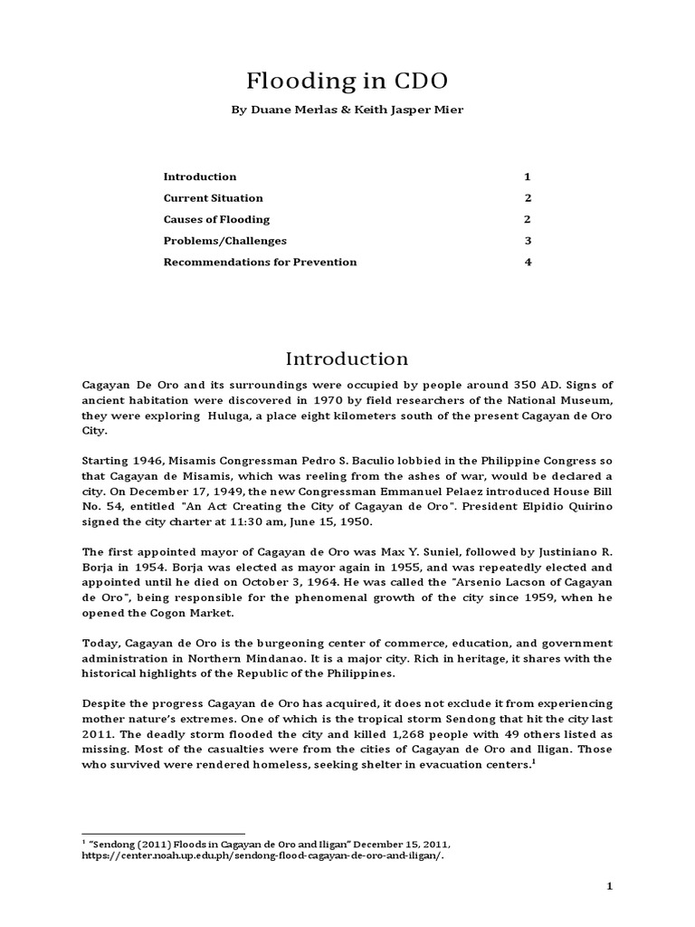 Flooding in CDO: Causes and Solutions | PDF | Flood | Hydrology