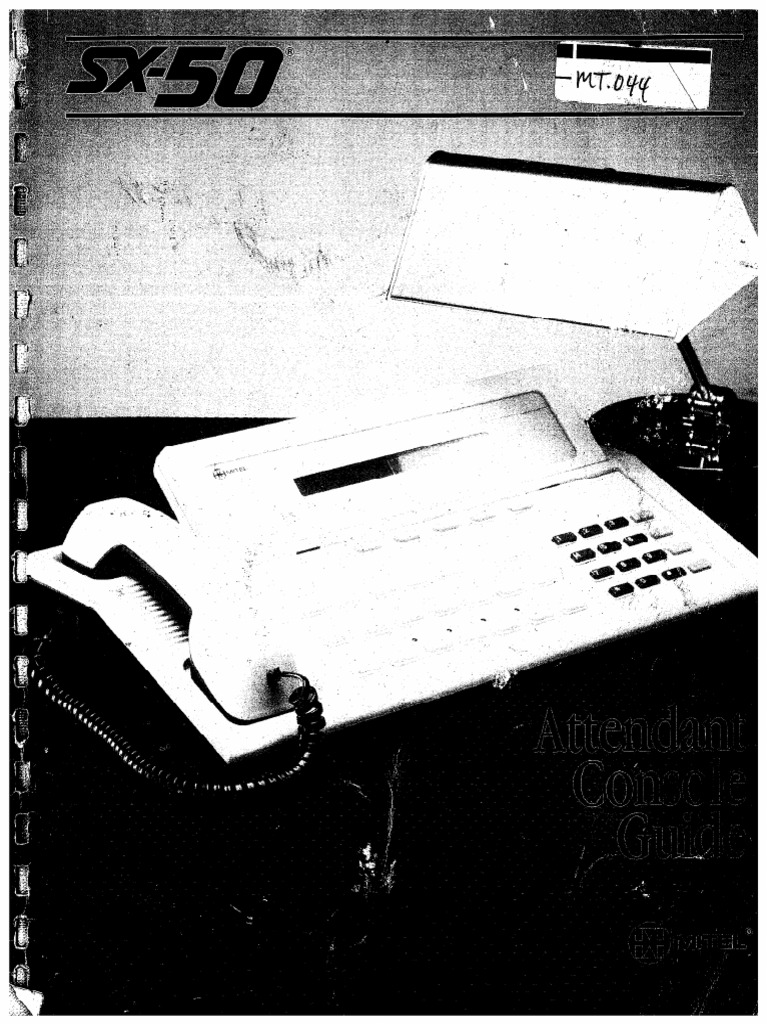 Mitel SX-50 Attendant Console Users Guide | PDF | Telephone ...