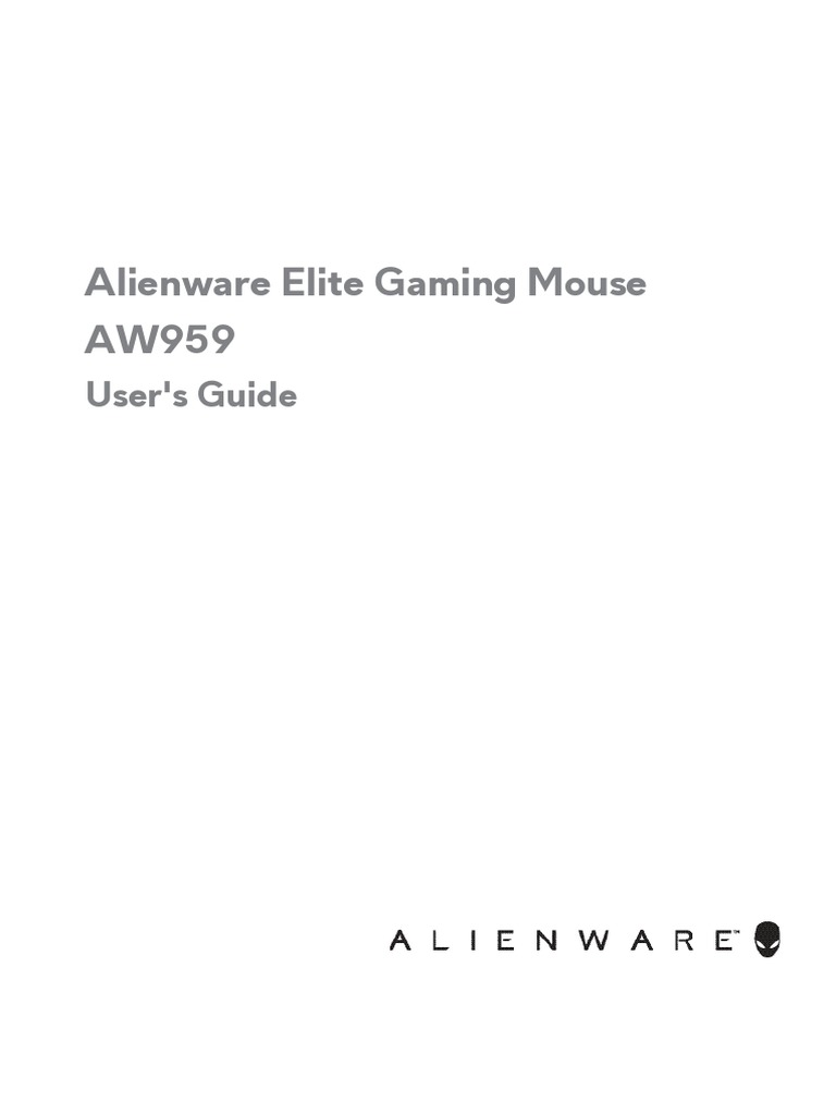Alienware Elite Gaming Mouse AW959: User's Guide | PDF | Usb | Office ...