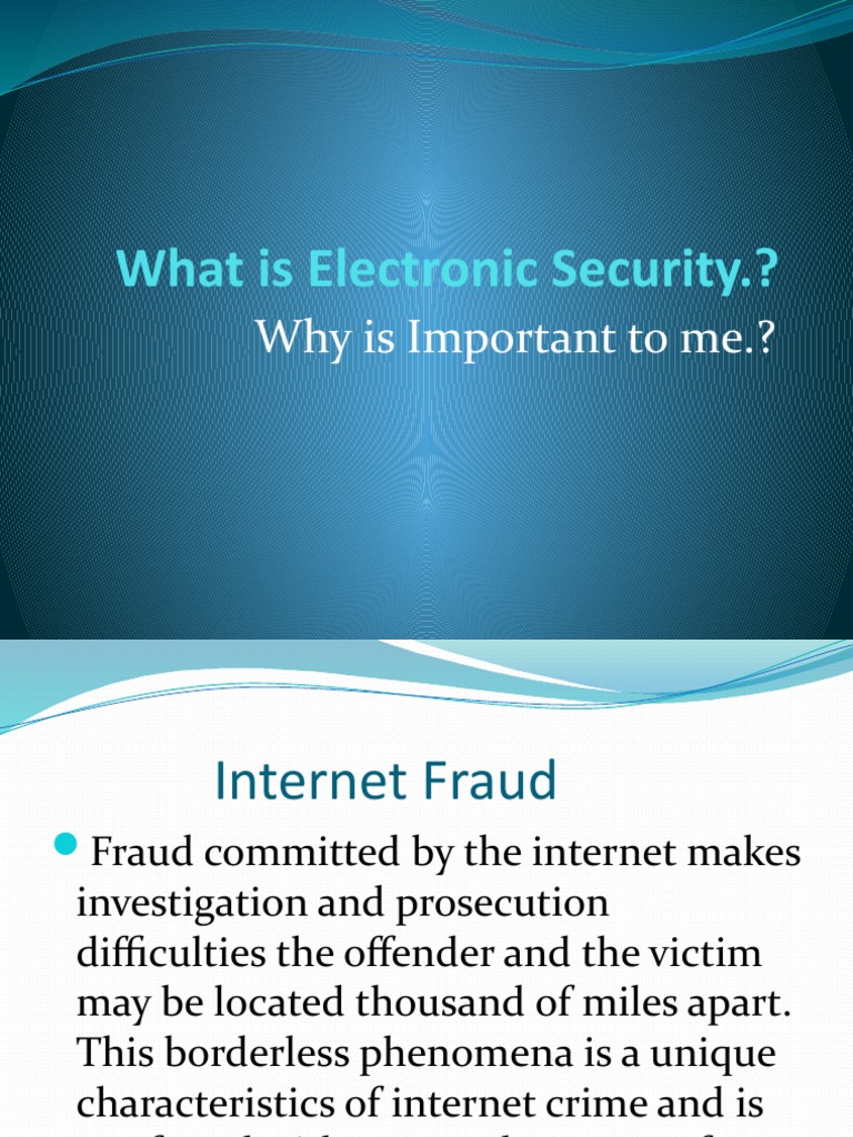 Understanding Electronic Security Risks | PDF | Social Science ...