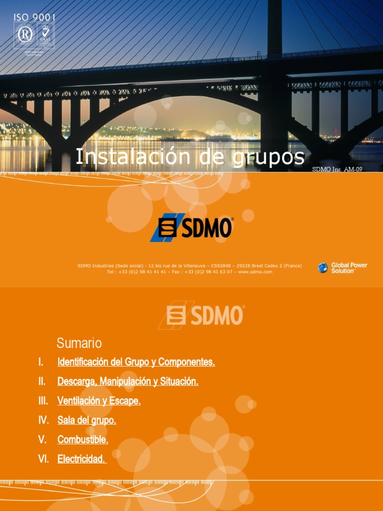 Instalacion Sdmo | PDF | Tubería (transporte de fluidos) | Energía y ...