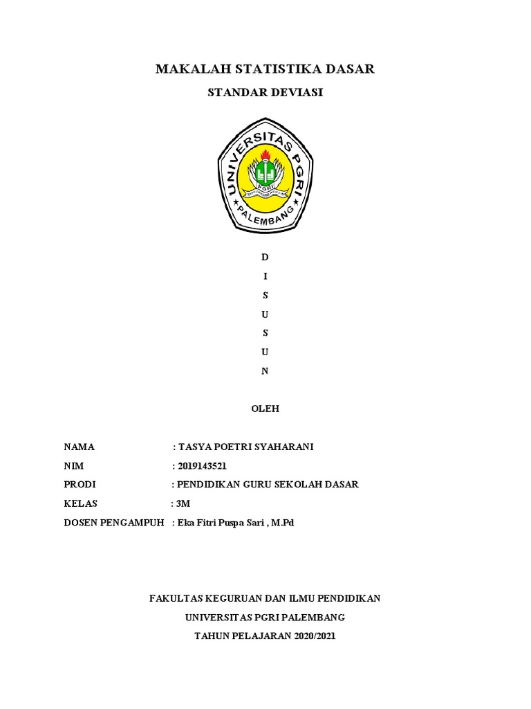 Makalah Statistika Dasar Standar Deviasi | PDF