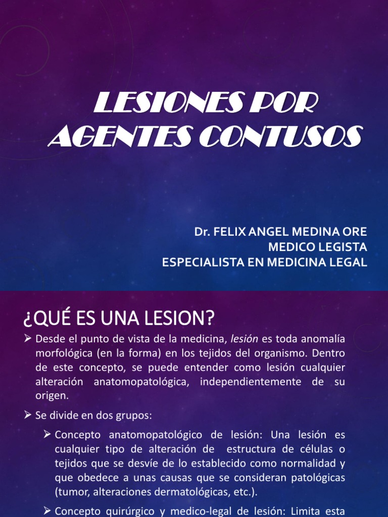 Lesiones Contusas: Tipos y Mecanismos | PDF | Lesión | Edema