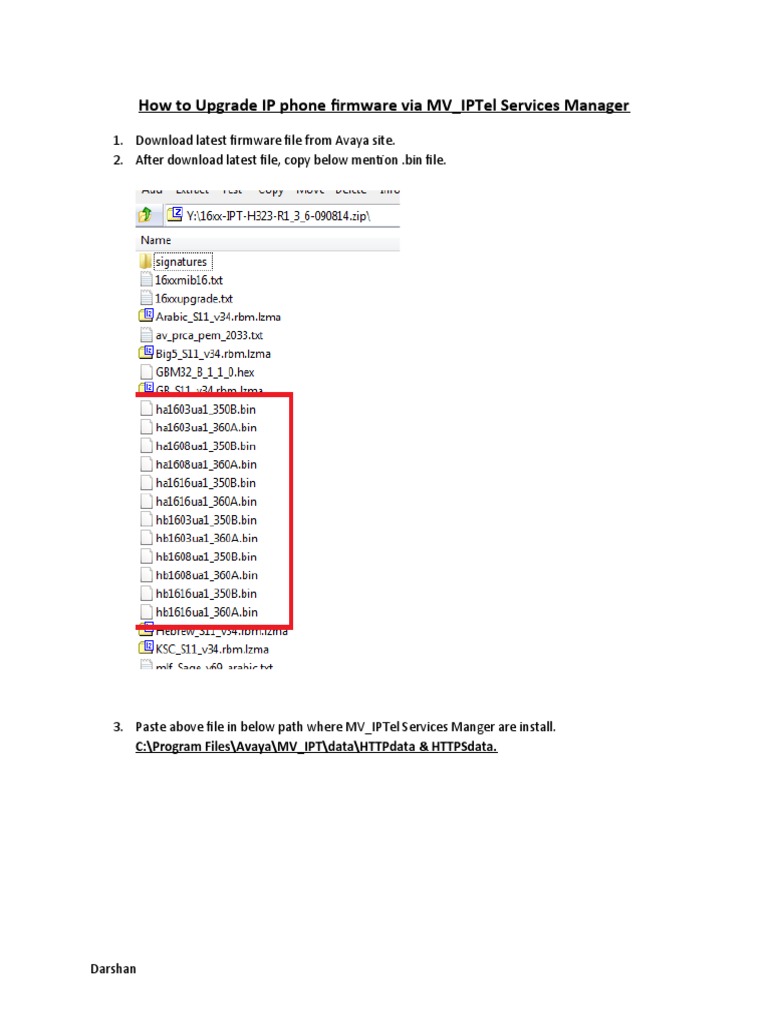 How To Upgrade IP Phone Firmware Via MV - IPTel Services Manager | PDF