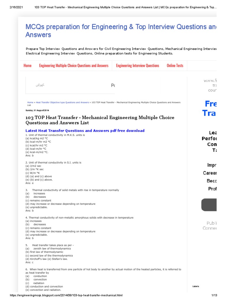 Mcqs Preparation For Engineering & Top Interview Questions and Answers ...