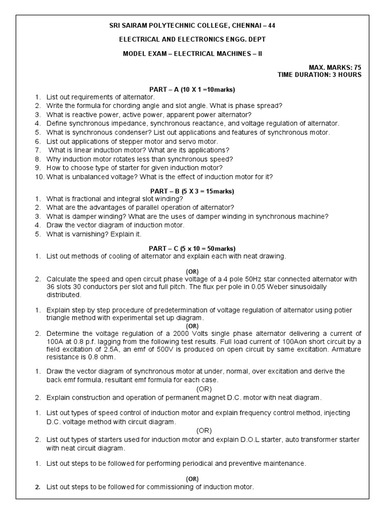 EM3 | PDF | Electric Motor | Electromagnetic Induction