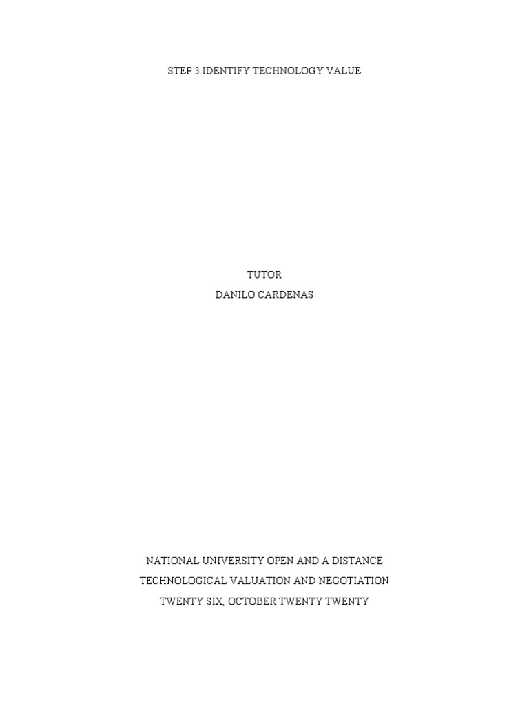Step 3 Identify Technology Value | PDF | Royalty Payment | Valuation ...