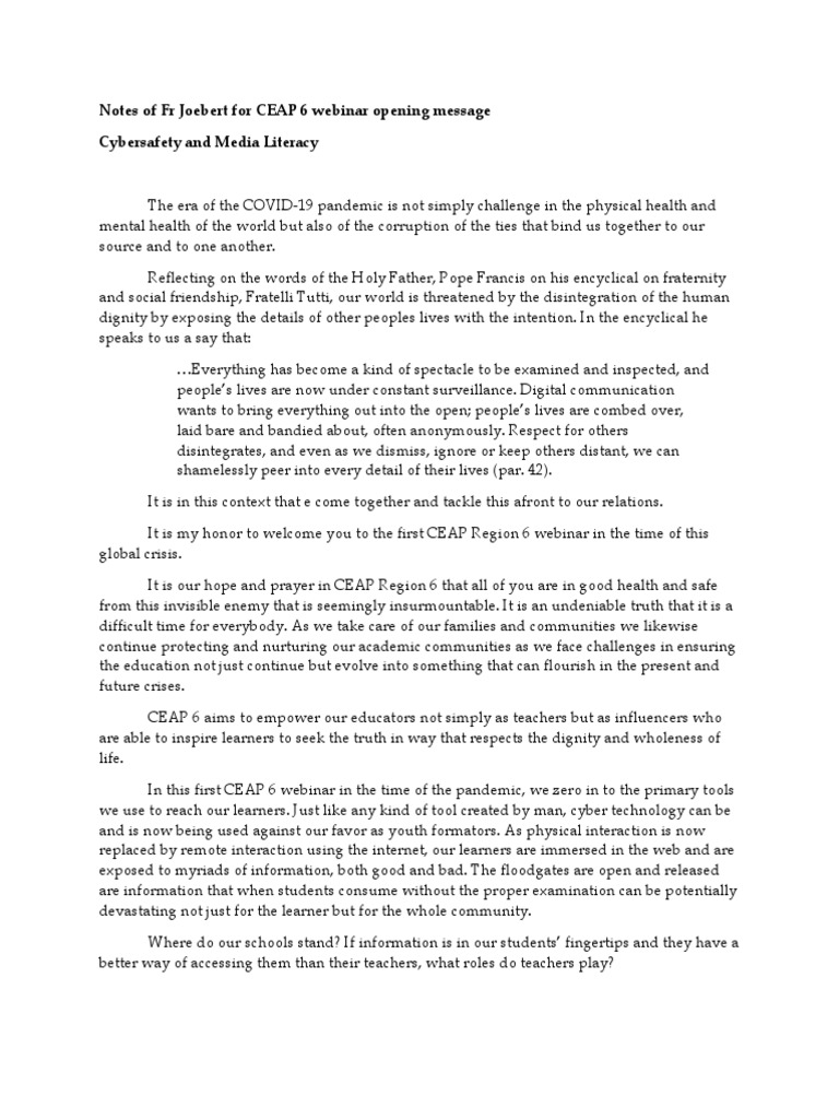 A Sample of An Opening Message | PDF | Human Nature | Communication