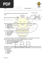 Brain Bee Practice Test Questions | PDF | Brain | Neuron