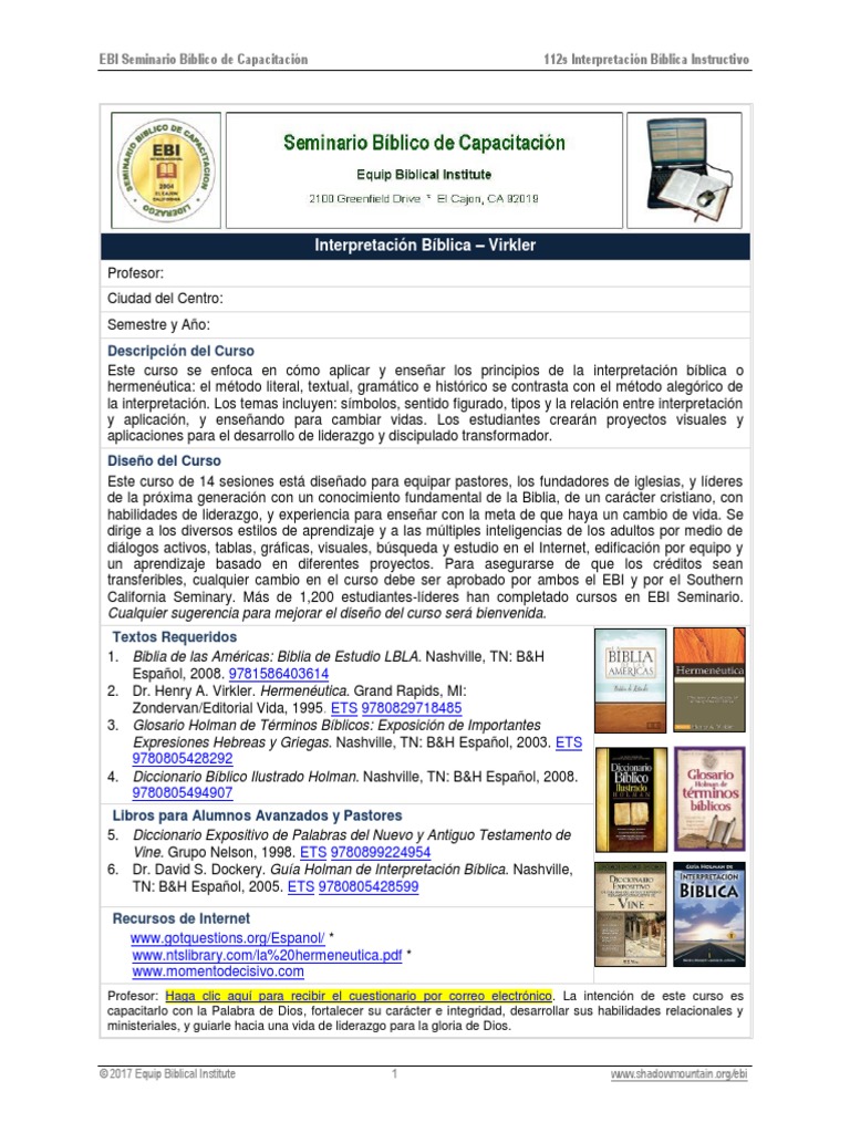 Interpretación Bíblica Virkler | PDF | Biblia | Hermenéutica