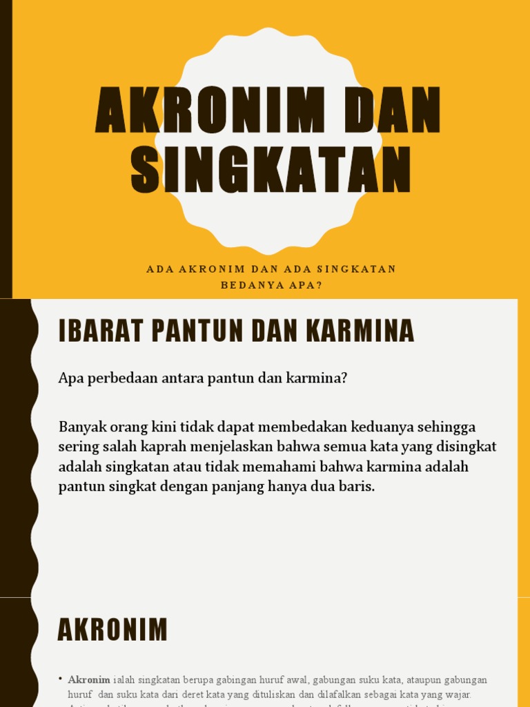 Akronim Dan Singkatan | PDF