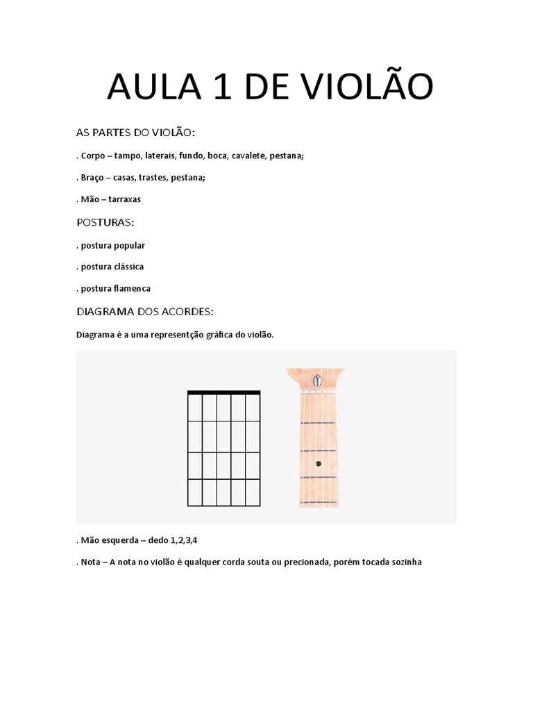 Aula 1 De Violão Pdf