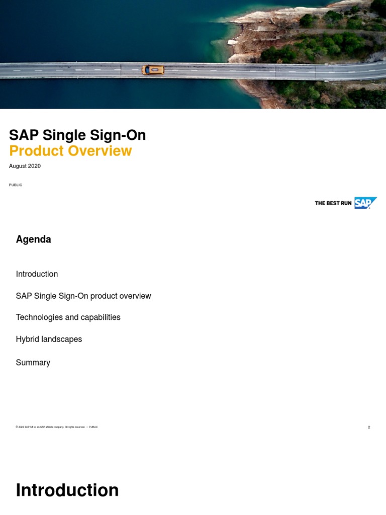 SAP Single Sign-On 3.0 Product Overview | PDF | Public Key Certificate ...