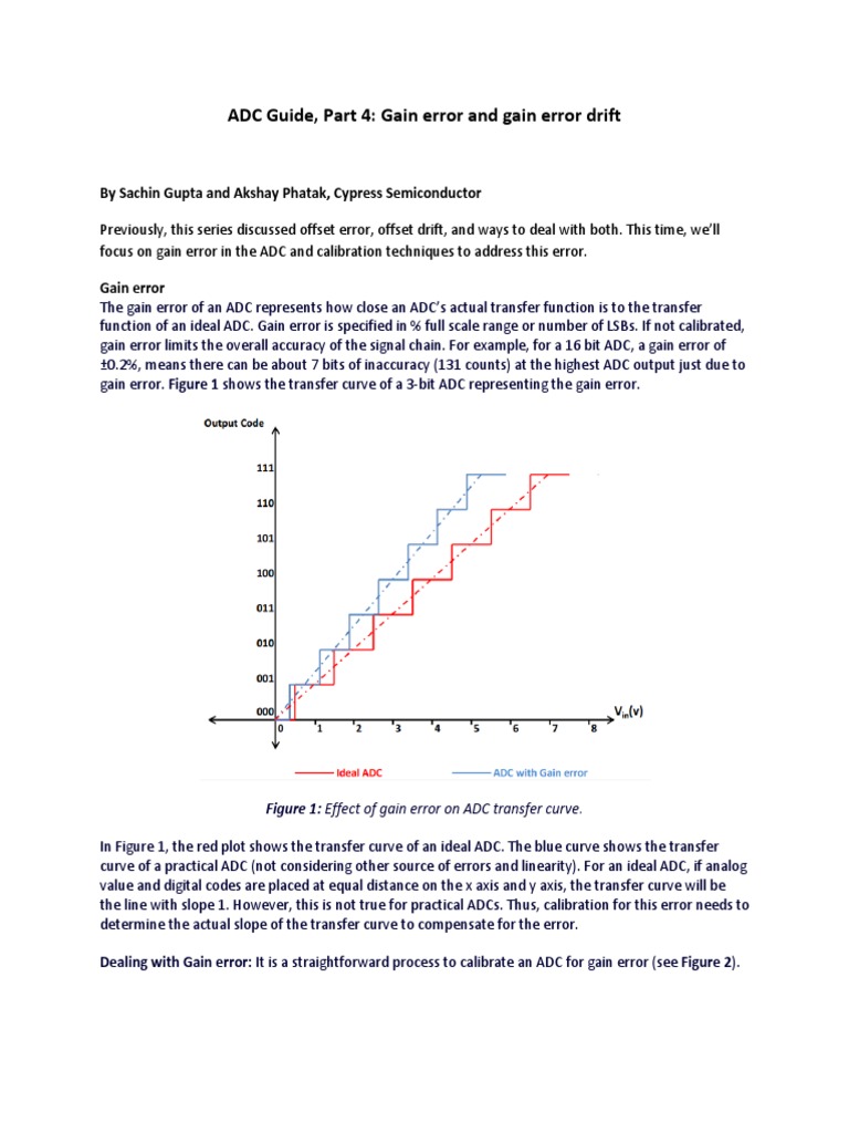 ADC Guide, Part 4: Gain Error and Gain Error Drift: by Sachin Gupta and ...
