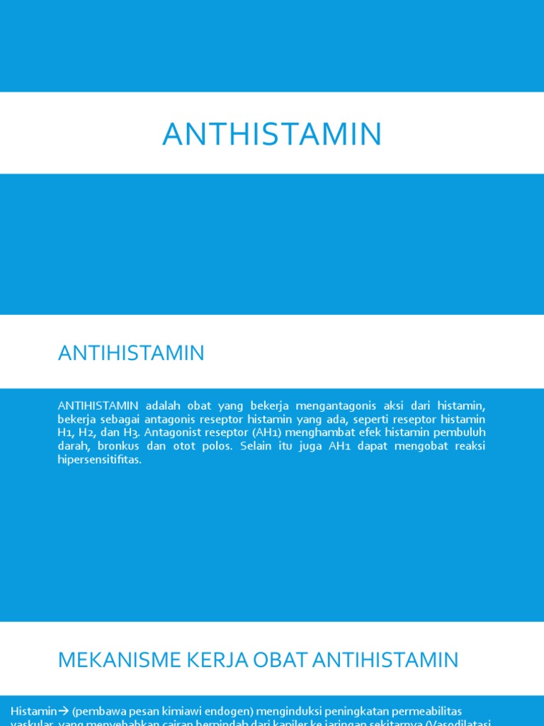 Panduan Lengkap Antihistamin dan Klasifikasinya | PDF