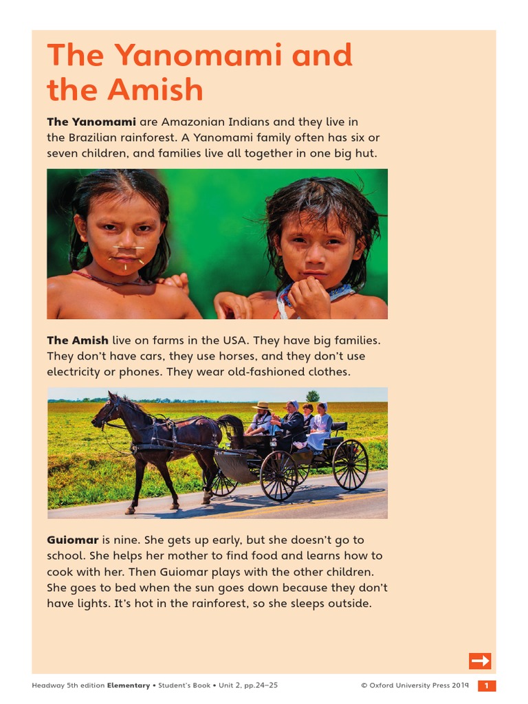 The Yanomami and The Amish | PDF | Foods
