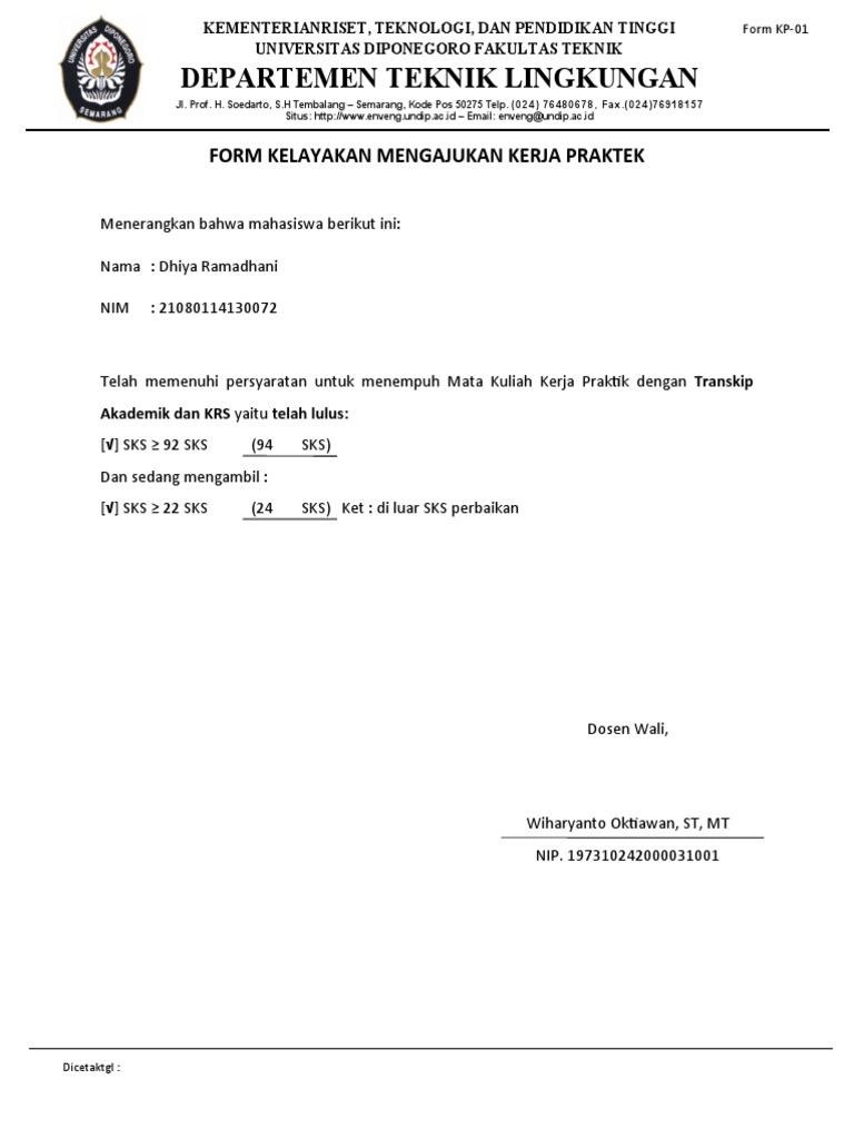 Form KP-01 Baru | PDF