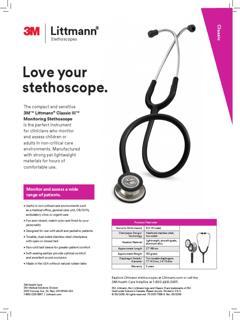 Love Your Stethoscope.: Littmann | PDF | Nature