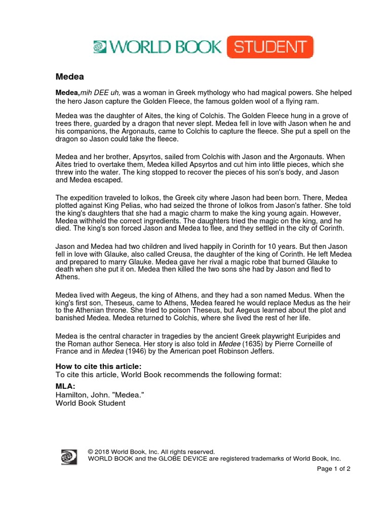 English-Medea PDF (Greek) | PDF | Jason | Greek Mythology