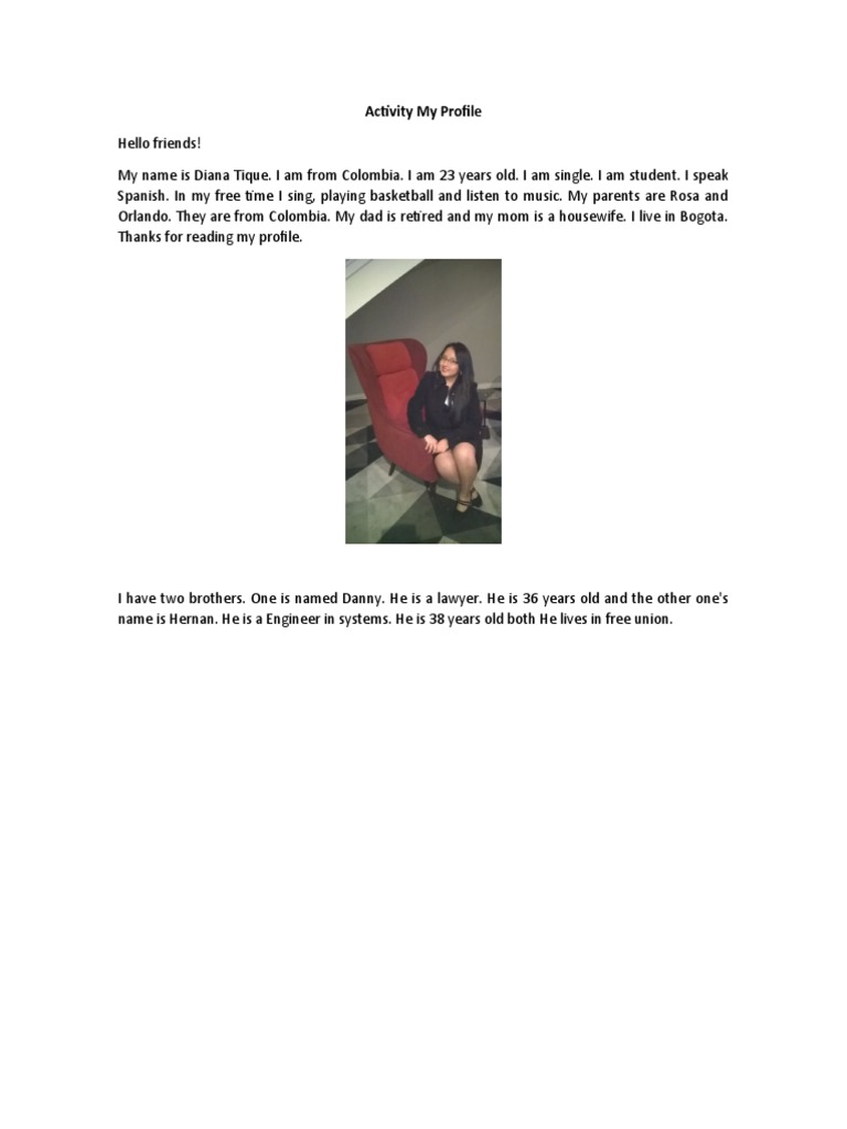 Activity My Profile | PDF