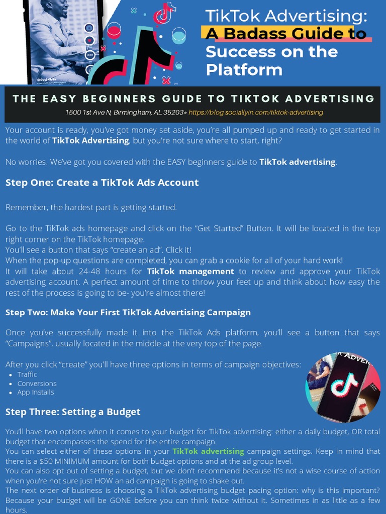 Easy Guide To Tiktok Advertising Pdf Advertising Internet