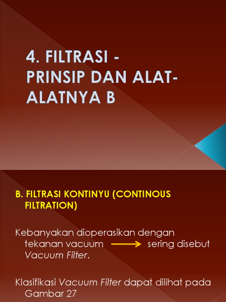 Jenis-jenis Filter Vakum dalam Filtrasi | PDF | Griya & Taman | Sains ...