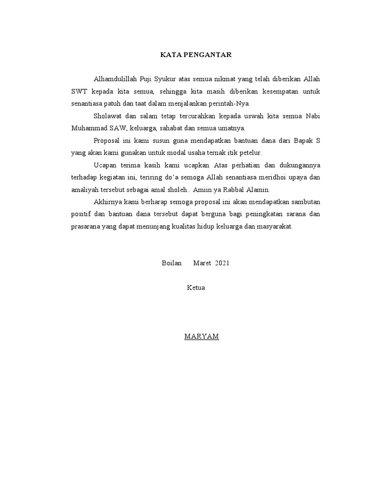 Proposal Ternak Itik Petelur | PDF