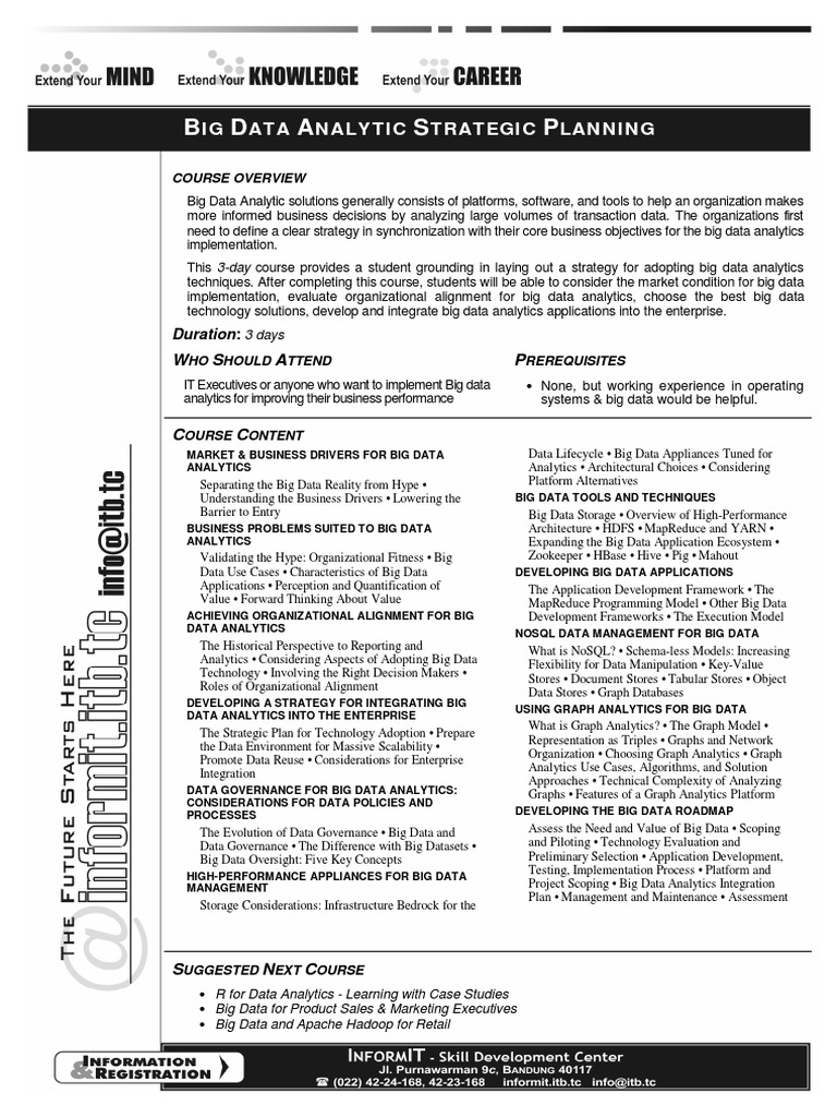 Syllabus - Big Data Analytic Strategic Planning | PDF | Big Data ...