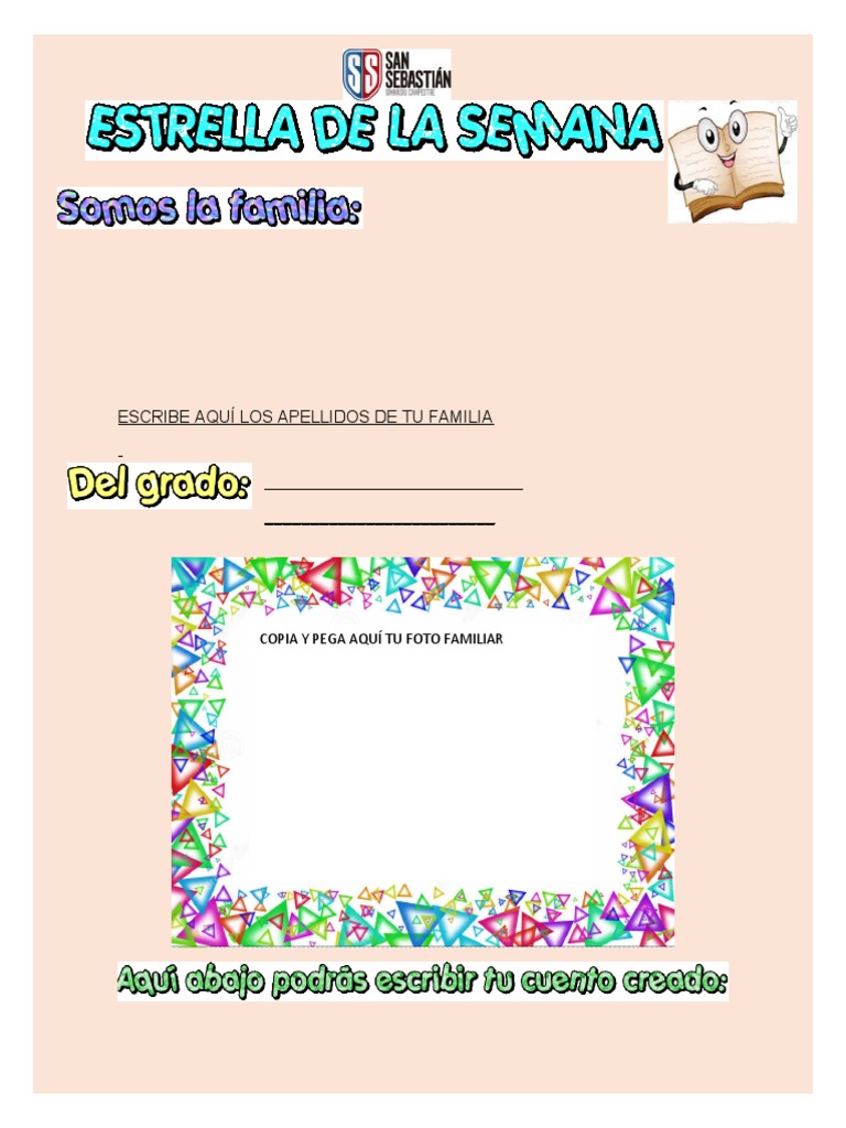 Plantilla Soy+la+estrella+de+la+semana | PDF