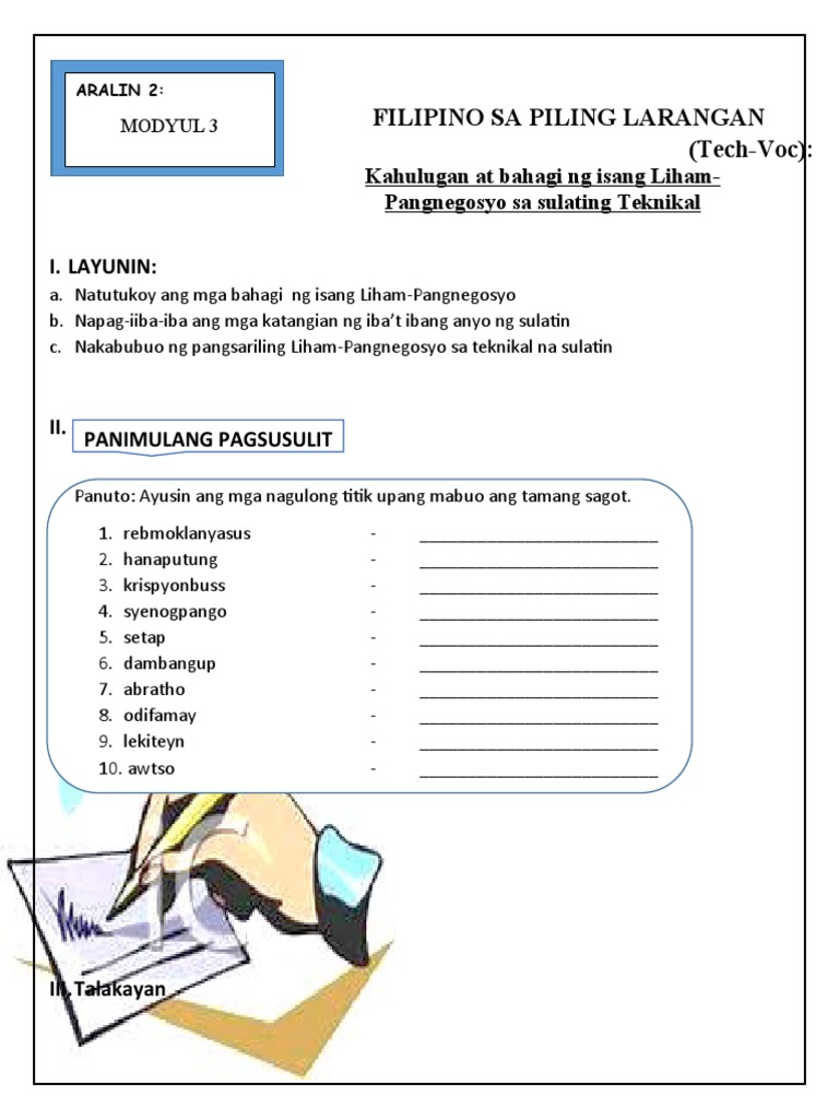 FILIPINO SA PILING LARANG - Docx Liham | PDF FILIPINO SA PILING LARANG - Docx Liham | PDF