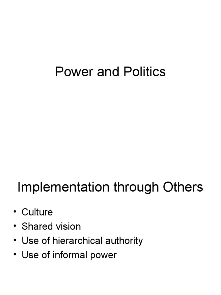 10 Power and Politics | PDF | Power (Social And Political ...