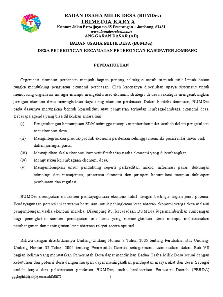 Ad Art Bumdes Tirta Mandiri New | PDF