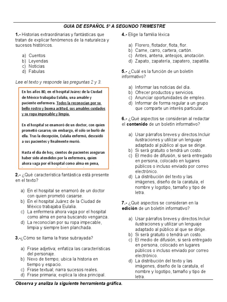 Guía de Español 5º: Cuentos y Debates | PDF | Estudios de idiomas ...