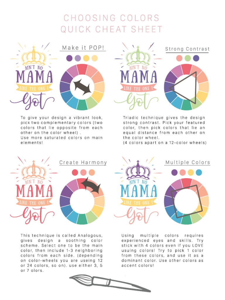Choosing Color Cheat Sheet | PDF