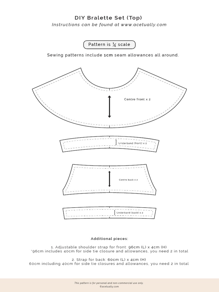 DIY Bralette Top Pattern | PDF | Foreign Language Studies