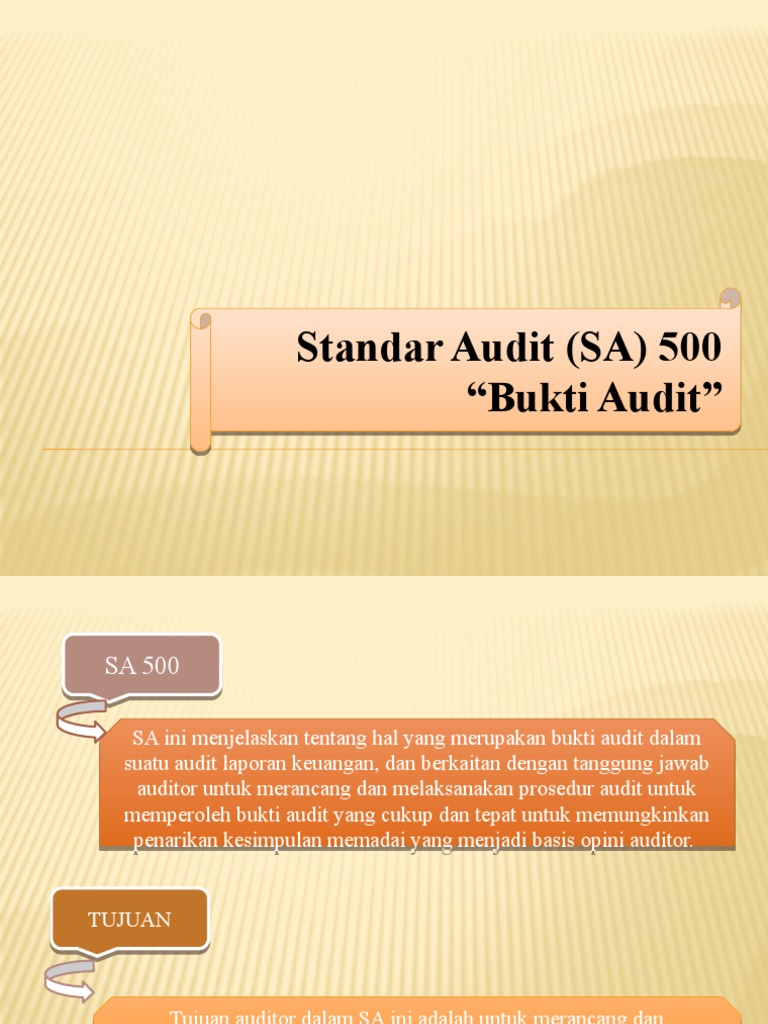 Bukti Audit dalam Standar SA 500 | PDF