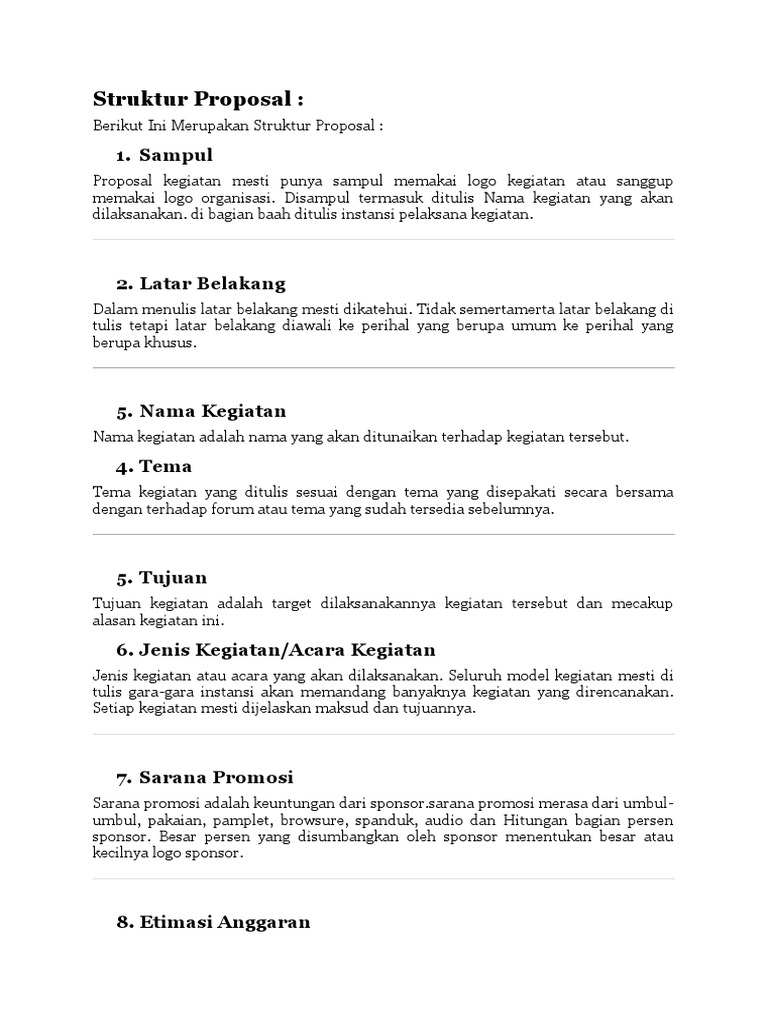 Struktur Proposal | PDF