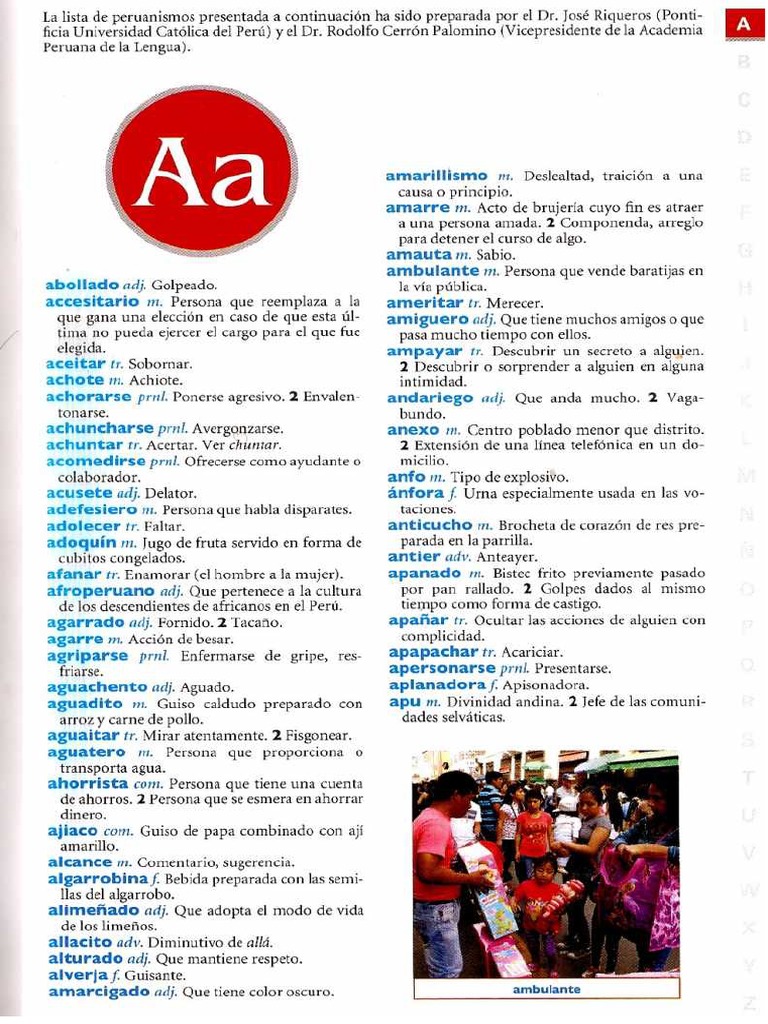 Glosario de Peruanismos - 16 | PDF