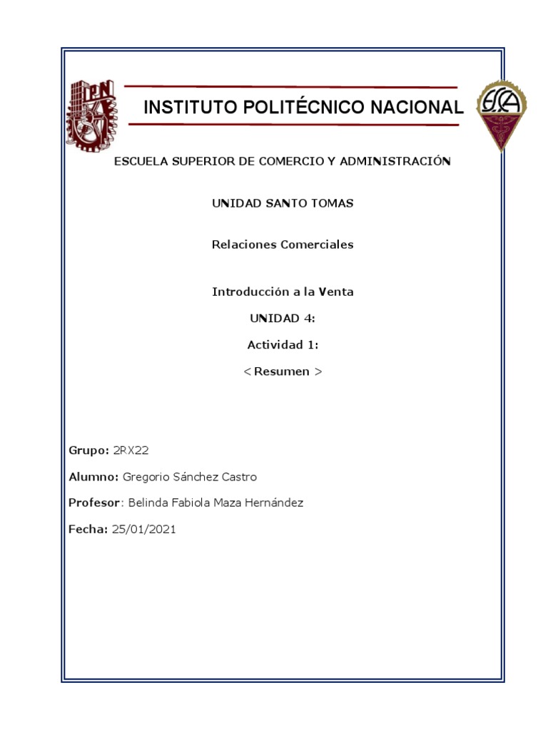 Unidad4 Act1 Gregorio Sanchez Castro | PDF | Cliente | Factoring (Finanzas)