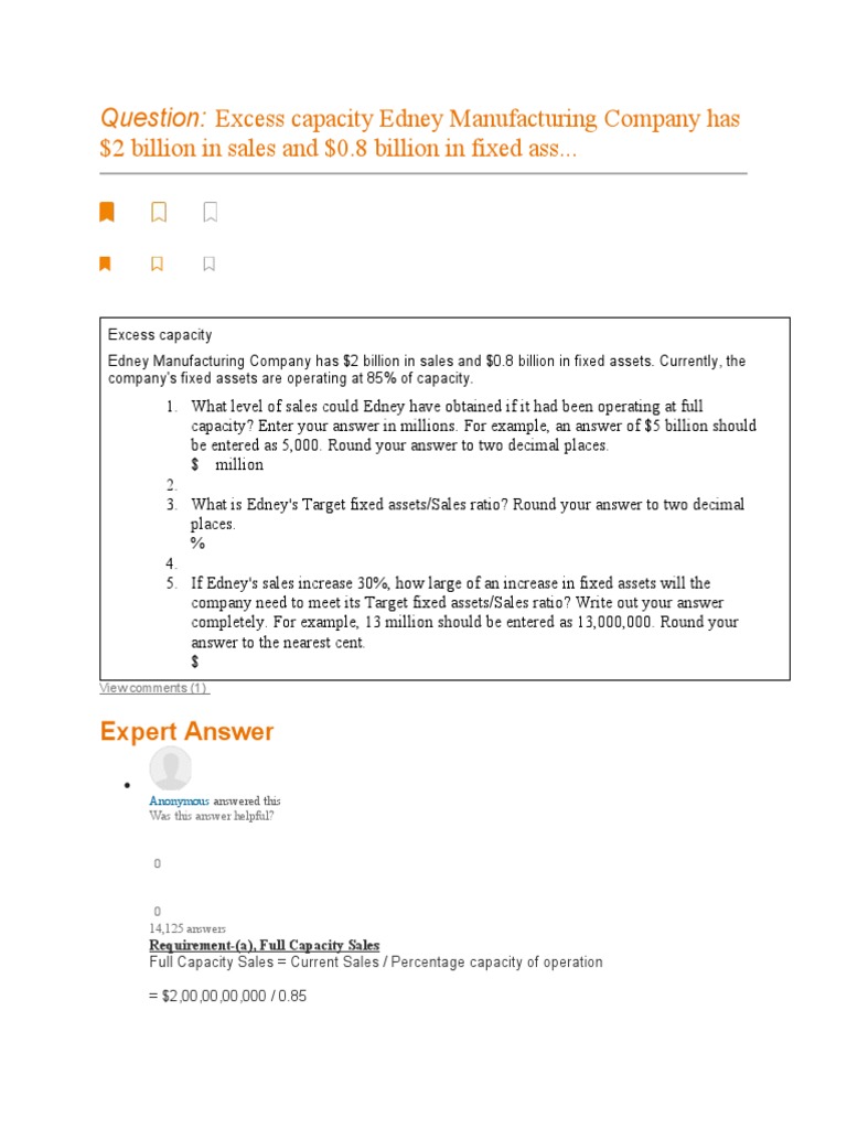 Excess Capacity Edney | PDF
