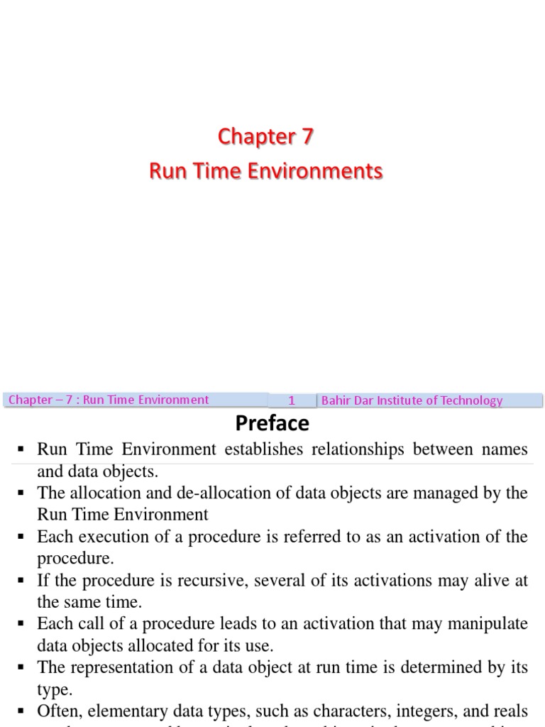 Unit 4 Pushdown Automata Run Time Environments Pdf Subroutine Variable Computer Science 