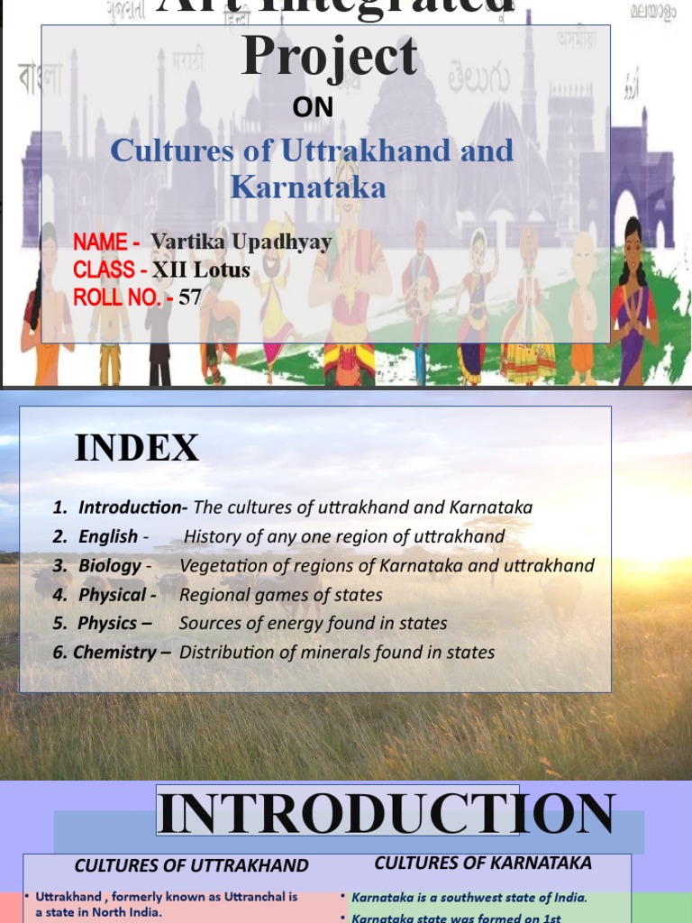 Art Integerated Project - On Cultures of Uttrakhand and Karnataka | PDF ...
