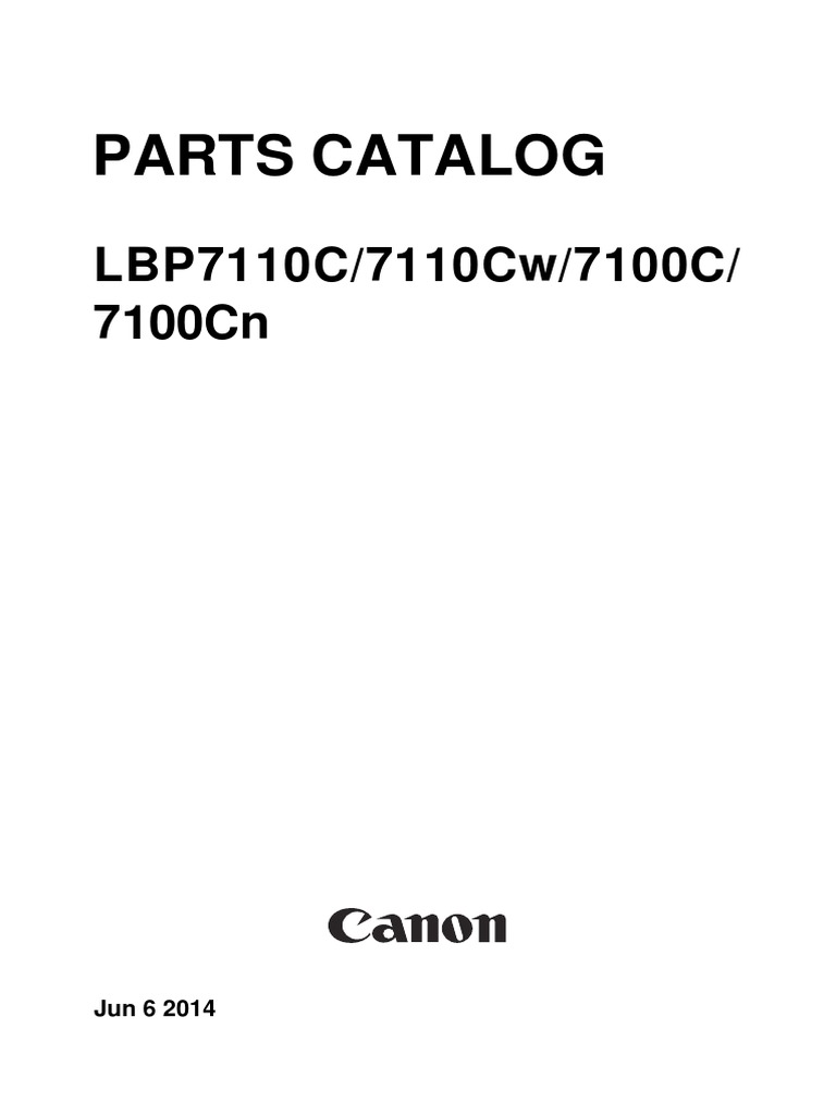 Canon LBP 7100 - 7110 Parts Catalog | PDF | Screw | Nut (Hardware)