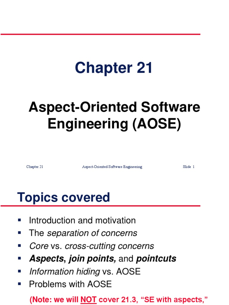 Aspect-Oriented Software Engineering (AOSE) | PDF | Programming Paradigms | Software Engineering