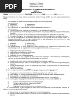 EsP 9 2nd Quarter Summative No. 1 | PDF