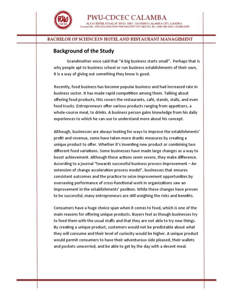 Chapter 1 Business Research | PDF | Foods | Entrepreneurship