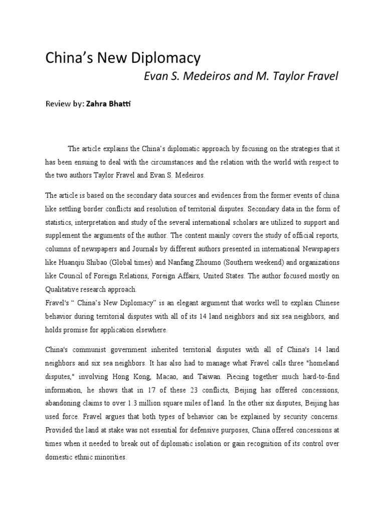 China's Evolving Diplomatic Strategies | PDF | Nuclear Proliferation ...