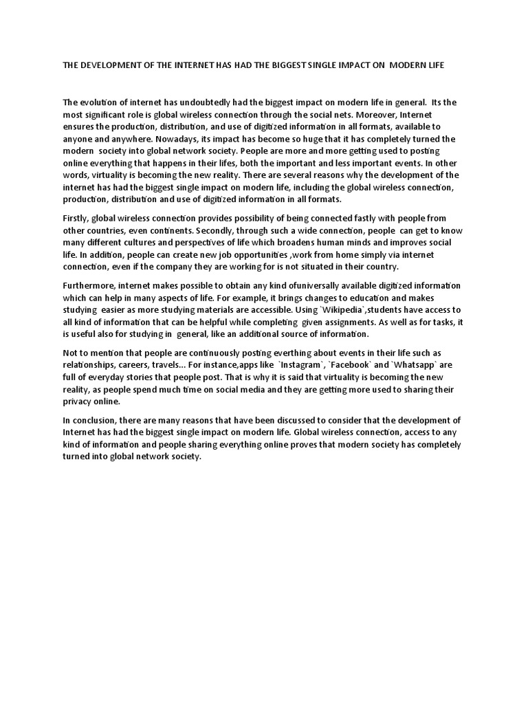 Internet's Transformative Impact on Life | PDF | Internet | Social Media