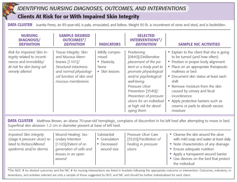 Clients at Risk For or With Impaired Skin Integrity: Identifying ...