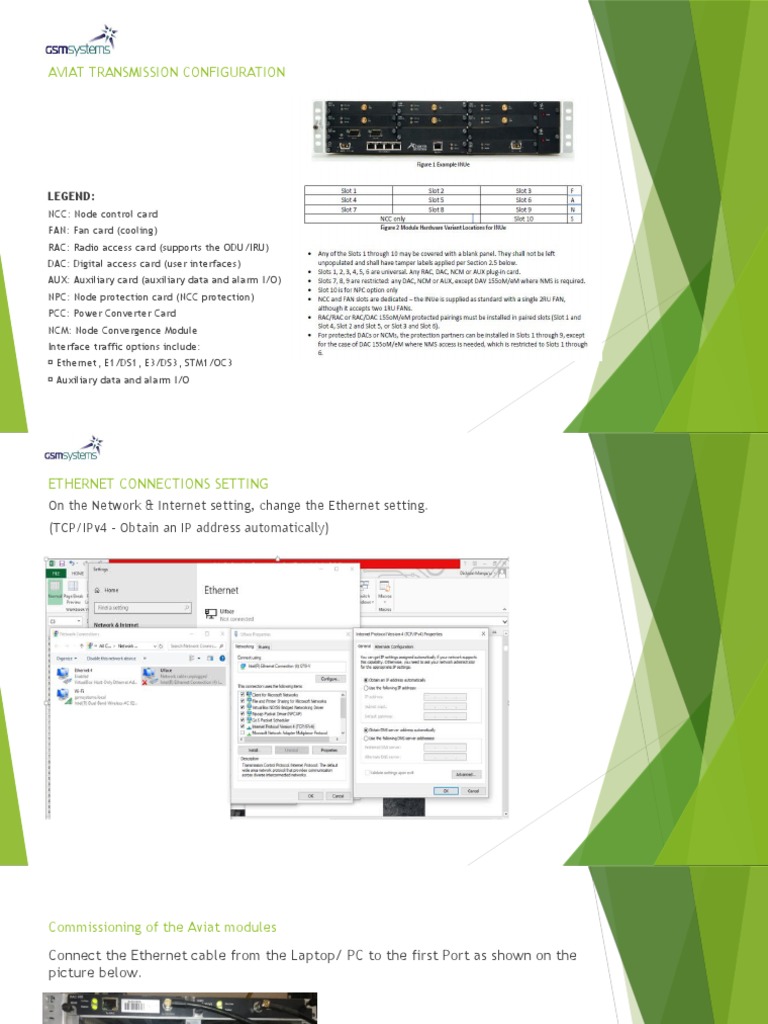 Aviat Portal Transmission Setup Guide | PDF | Internet Protocols | Ethernet